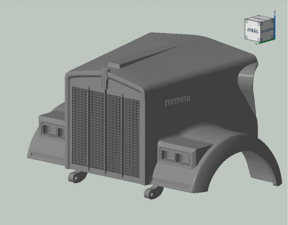 Kenworth W900B Resin Model Truck Conversion 36" Flat Sleeper Cab 1/16 ...